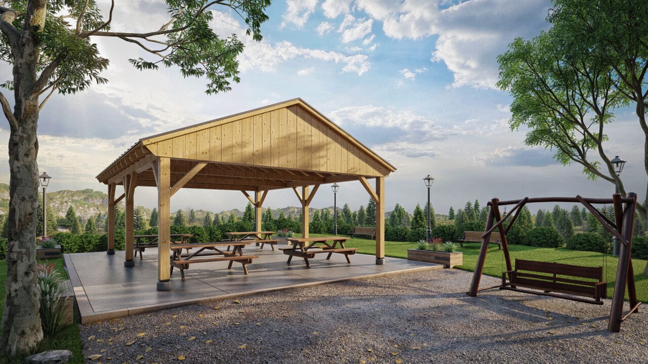 The Country Pavilion | Outdoor Timber Frame Pavilion | Post & Beam Barns